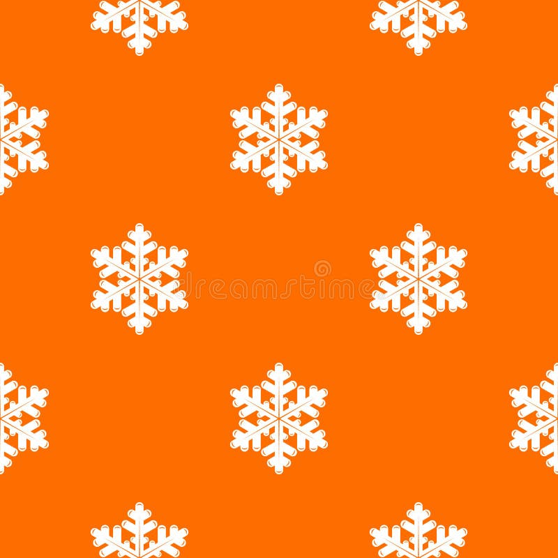 Snowflake Pattern Vector Orange Stock Vector - Illustration of pattern ...