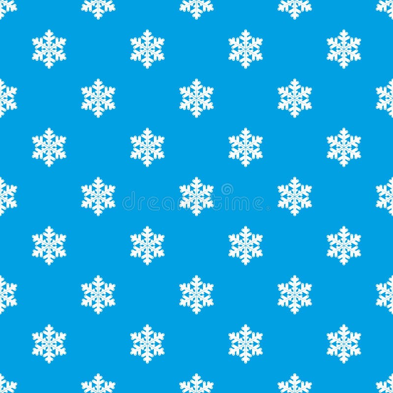 Snowflake Pattern Vector Seamless Blue Stock Vector - Illustration of ...