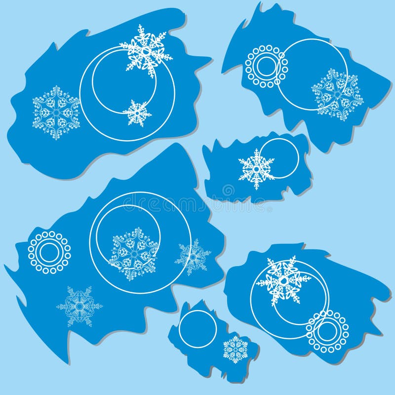 Snowflake Ragged Rectangle Design 004 Stock Vector - Illustration of ...