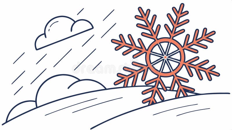 Snowflake and Raindrops Vector Pattern, Winter Weather, Snow and Rain ...