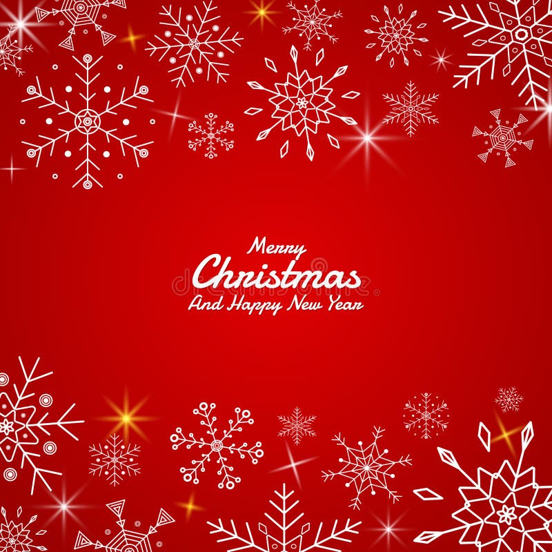 Snowflake Red Background Design Shine Light with Space for Your Text ...