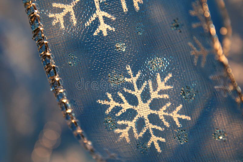 Snowflake Ribbon Closeup stock image. Image of winter - 17063365
