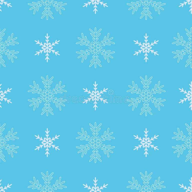 Snowflake Rows Repeating Pattern Stock Vector - Illustration of clip ...