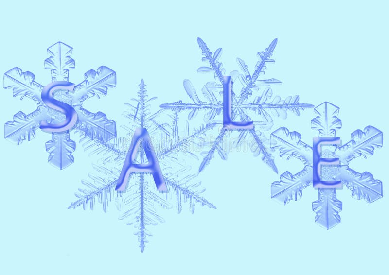 Snowflake with sale stock illustration. Illustration of blue - 16361220