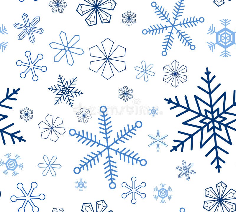 Snowflake Seamless Background Stock Vector - Illustration of seamless ...