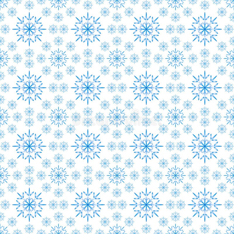 Snowflake Seamless Background Stock Illustration - Illustration of ...