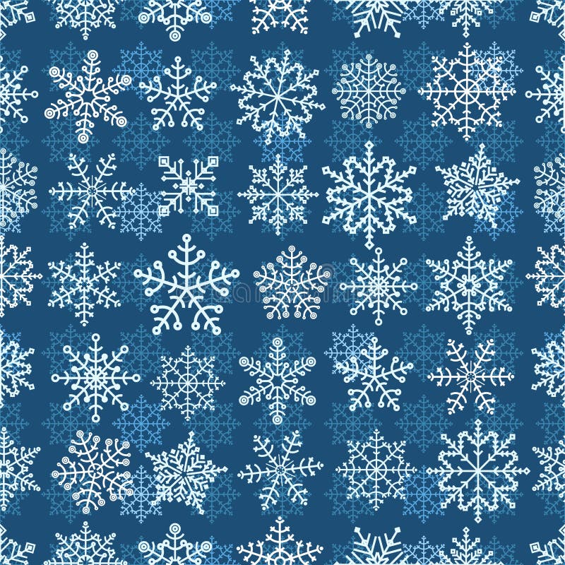 Snowflake seamless pattern stock vector. Illustration of detail - 47928604