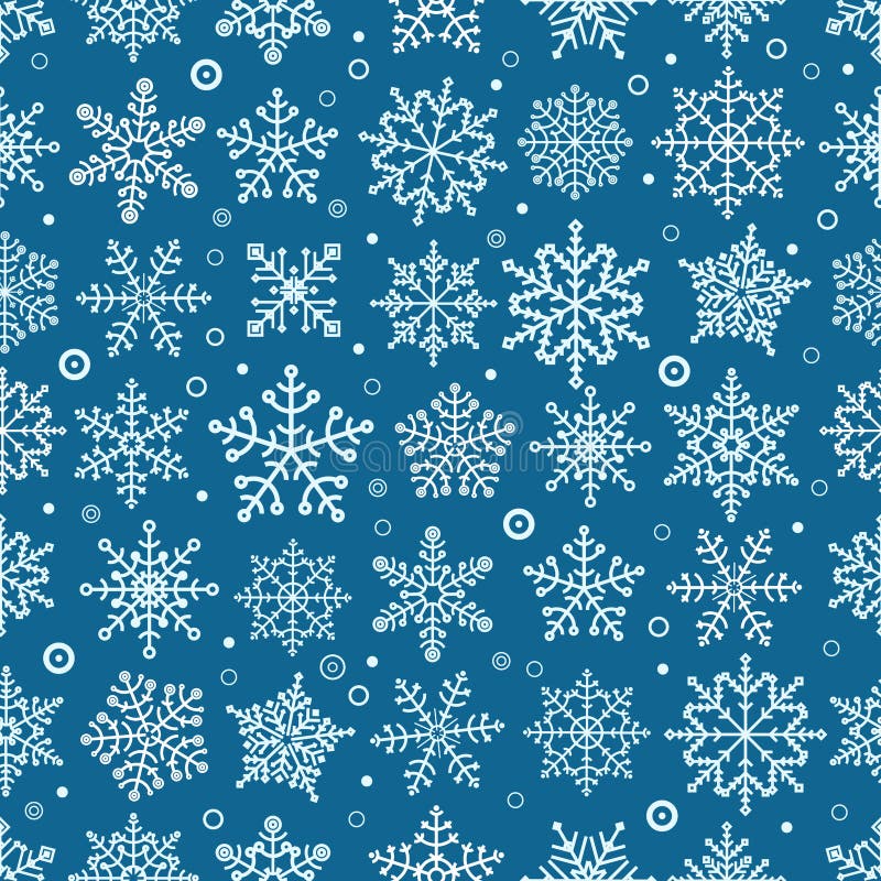 Snowflake seamless pattern stock vector. Illustration of nature - 49088355