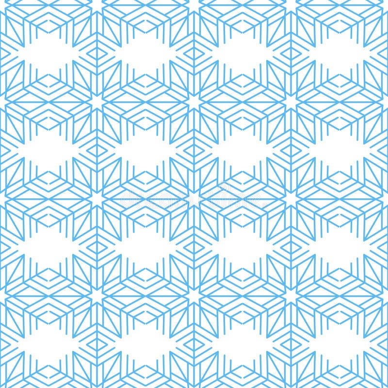 Snowflake Seamless Pattern, Geometric Snowflake Design Element, Vector ...