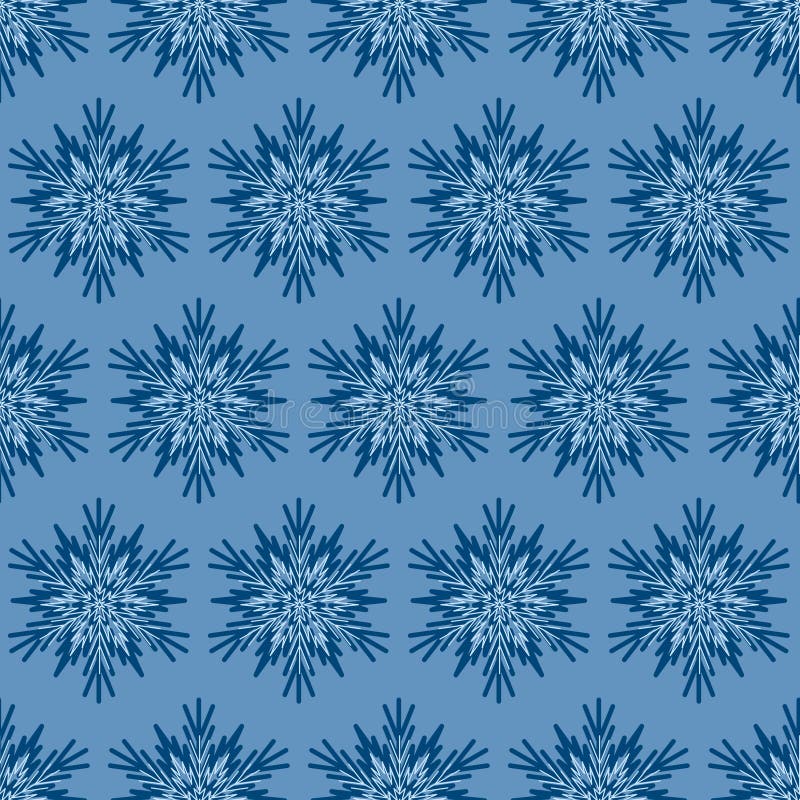 Snowflake Seamless Pattern, Geometric Snowflake Simple Design Stock ...