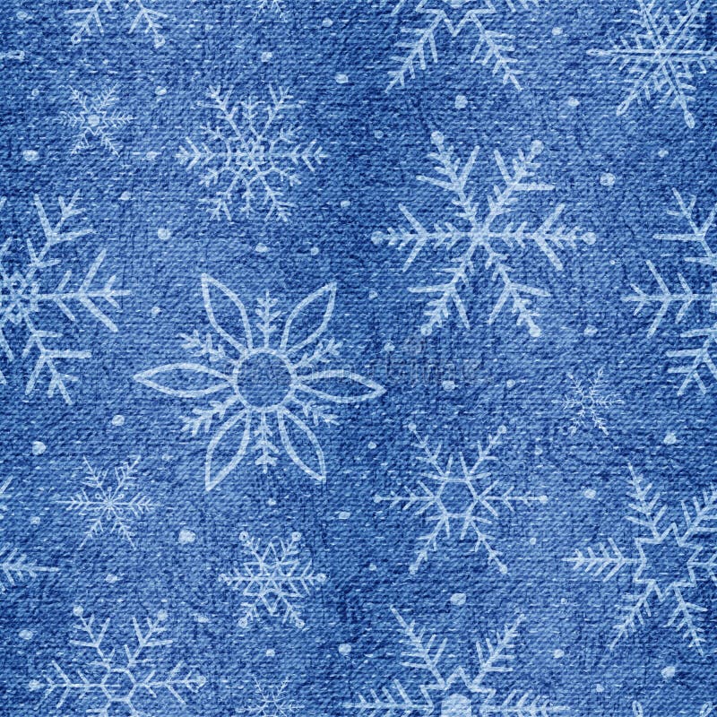 Snowflake Seamless Pattern. Repeating Snowflakes Background. Repeated ...