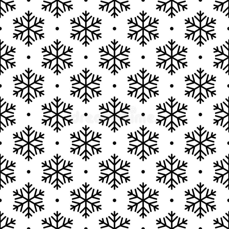 Snowflake Seamless Pattern. Repeating Snowflakes Patterns. Winter ...
