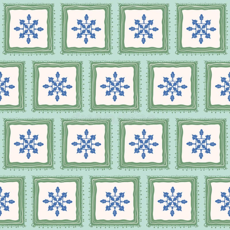 Snowflake Seamless Pattern. Surface Pattern Design Xmas Motif. Vector ...