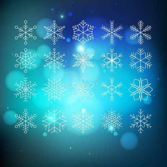 Snowflake set stock vector. Illustration of sign, january - 35948523