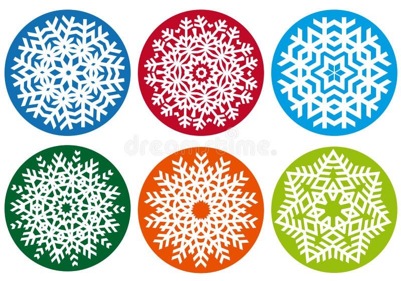 Snowflake Set, Vector Design Elements Stock Vector - Illustration of ...