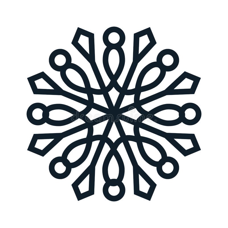 Snowflake shape icon stock vector. Illustration of greeting - 79918902