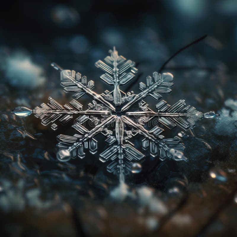 A Snowflake is Shown in the Middle of the Image Stock Illustration ...