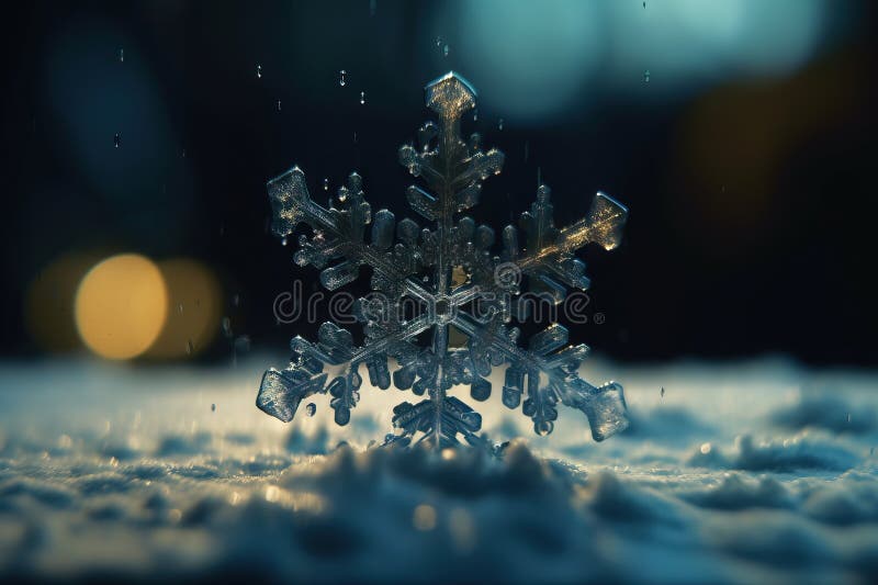 A Snowflake is Shown in the Middle of the Picture Stock Illustration ...