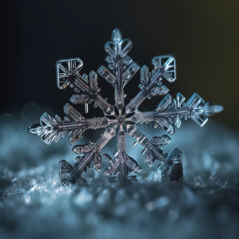 A Snowflake is Shown in the Middle of the Picture Stock Illustration ...