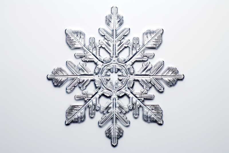 A Snowflake is Shown on a White Background Stock Photo - Image of ...