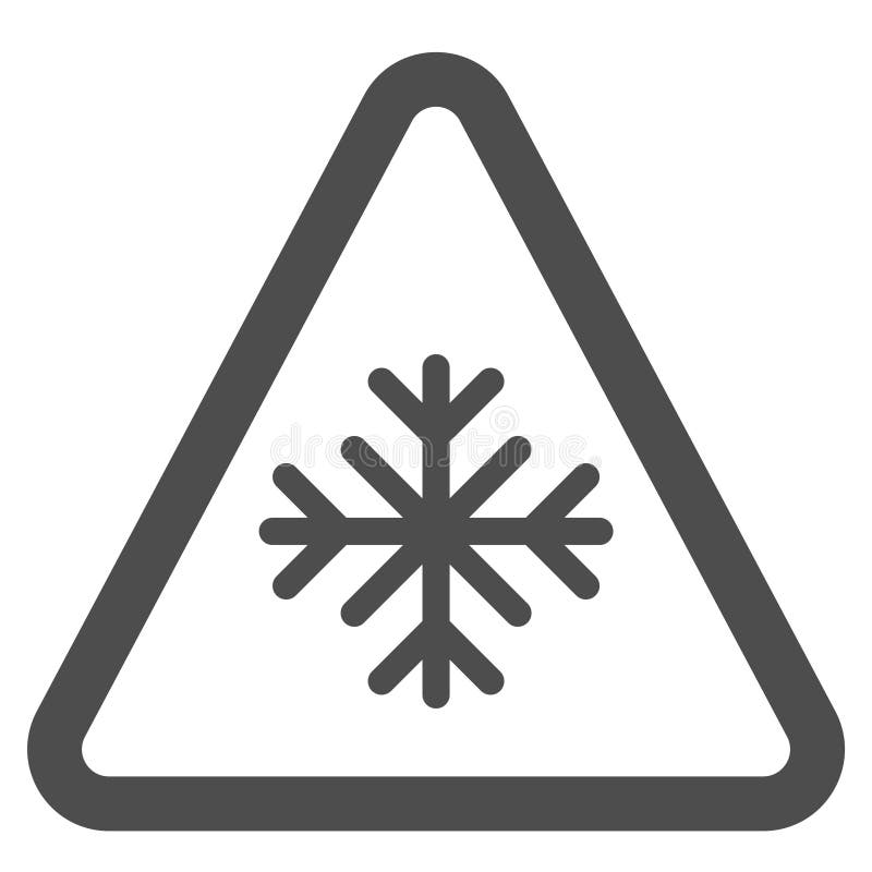 Snowflake Sign Icon, Warning Sign Vector Stock Vector - Illustration of ...