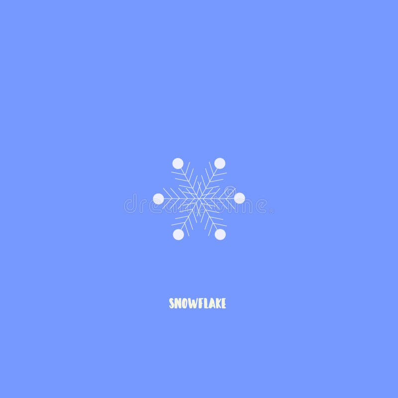 Snowflake Minimal Design stock vector. Illustration of celebration ...