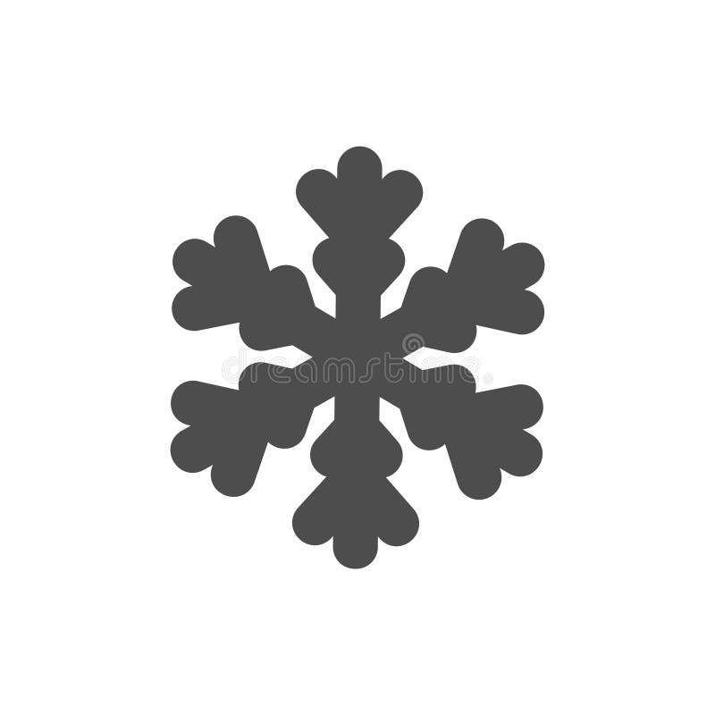 Snowflake Silhouette Icon. Snow Flake Stencil Blueprint. Stock Vector ...
