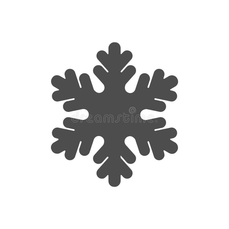 Snowflake Silhouette Icon. Snow Flake Stencil Blueprint. Stock Vector ...
