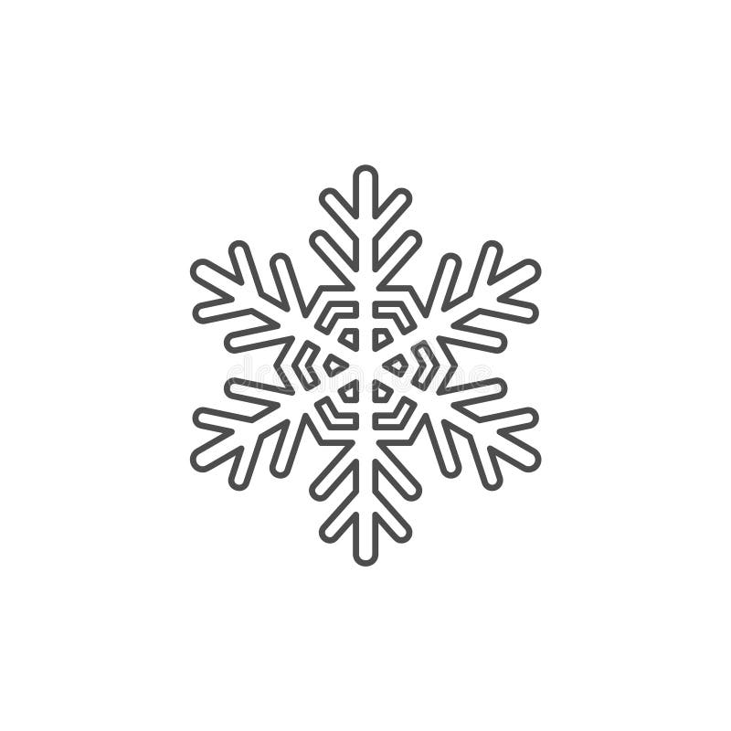 Snowflake Silhouette Icon. Snow Flake Stencil Blueprint. Stock Vector ...