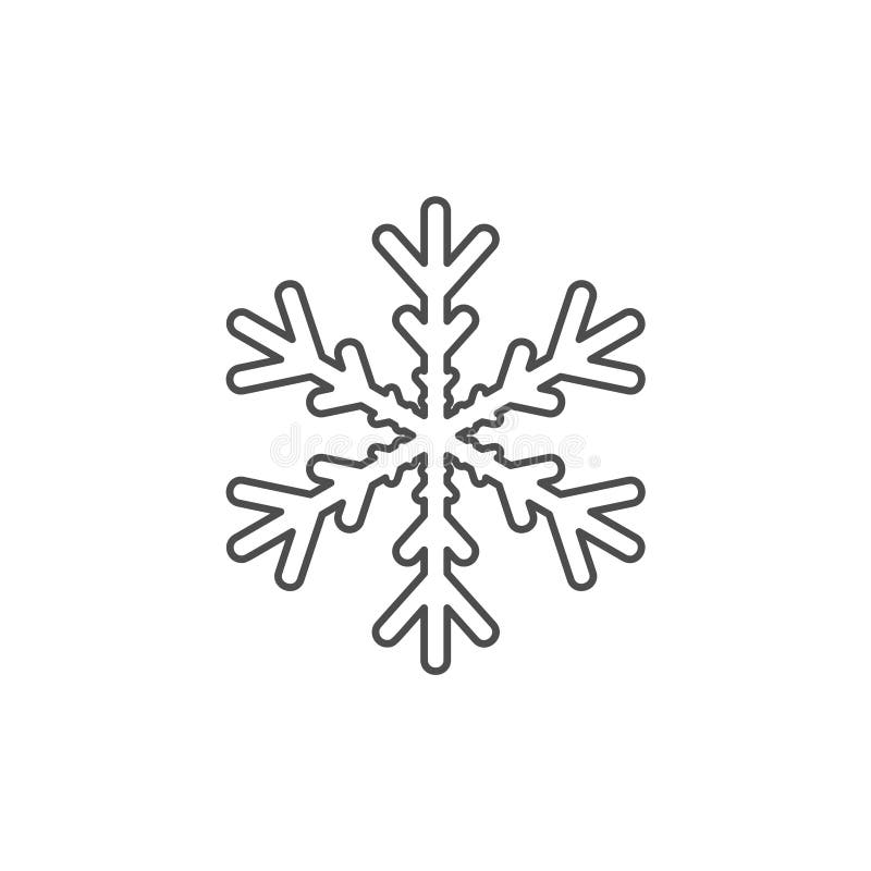 Snowflake Silhouette Icon. Snow Flake Stencil Blueprint. Stock Vector ...