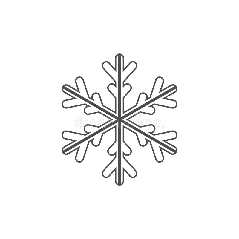 Snowflake Silhouette Icon. Snow Flake Stencil Blueprint. Stock Vector ...