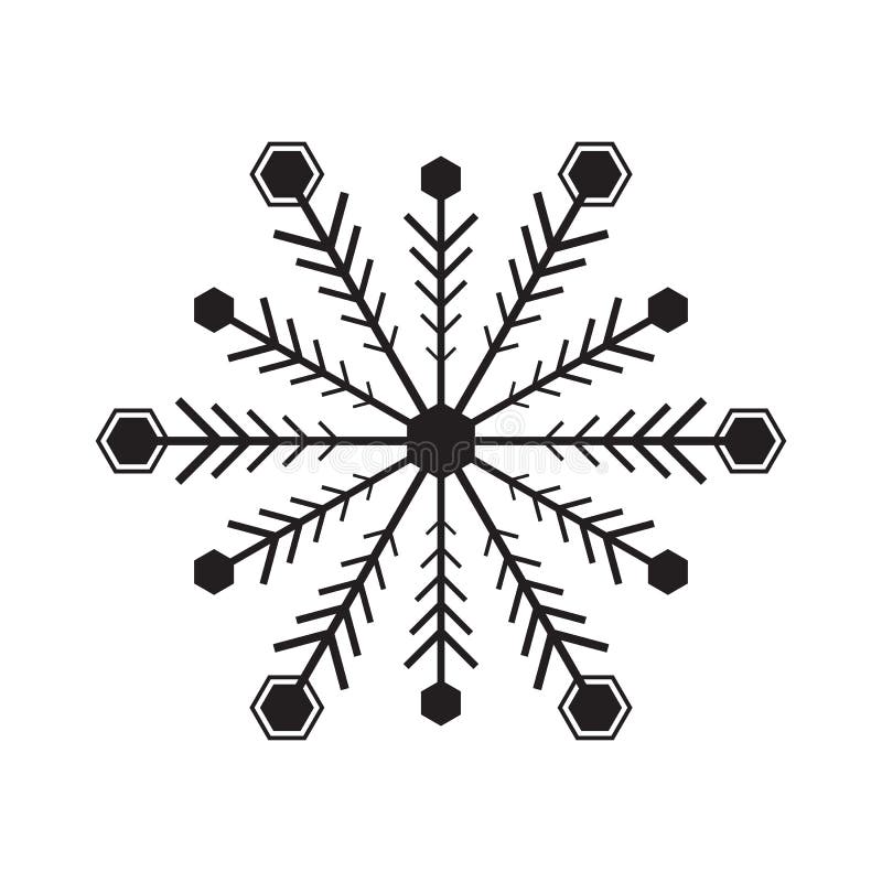 Snowflake Simple Icon Isolated on White Background Stock Vector ...