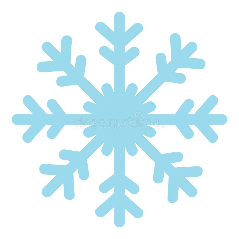 Simple Light Blue Snowflake on a White Background, Vector Stock Vector ...