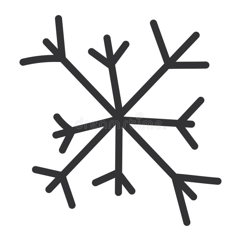 Snowflake Sketch Icon Hand Draw Vector Stock Vector - Illustration of ...