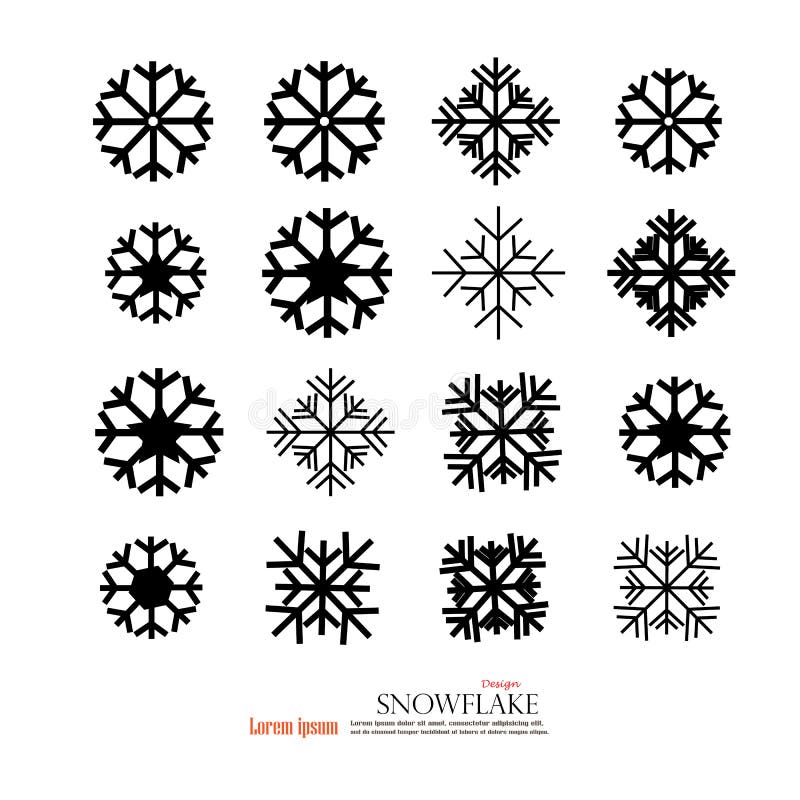 Snowflake.snow Sign.Snowflake Icons Stock Illustration - Illustration ...