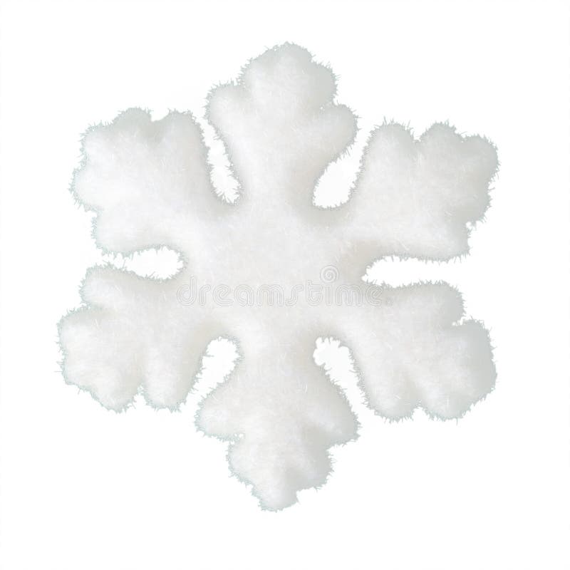 Snowflake Soft As Snow Isolated on White Background Stock Image - Image ...