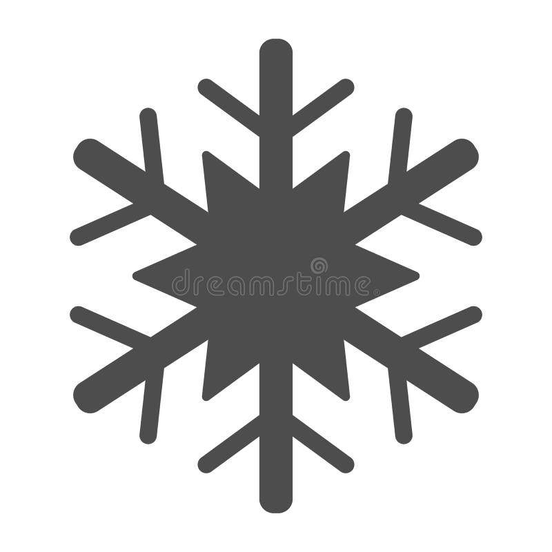 Snowflake Solid Icon. Frost Vector Illustration Isolated on White Stock ...