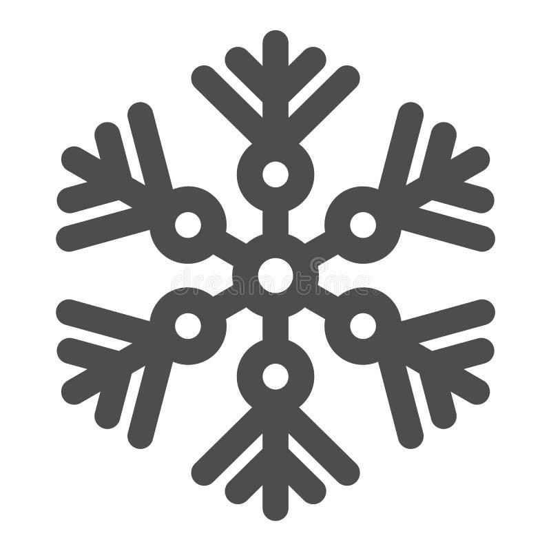 Snowflake Solid Icon. Snow Vector Illustration Isolated on White Stock ...