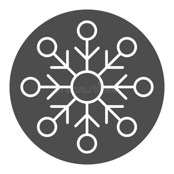 Snowflake Solid Icon. Snow Vector Illustration Isolated on White Stock Vector - Illustration of ...