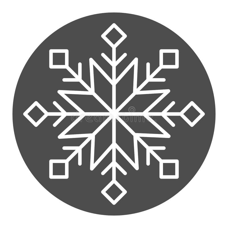 Snowflake Solid Icon. Snow Vector Illustration Isolated on White Stock ...