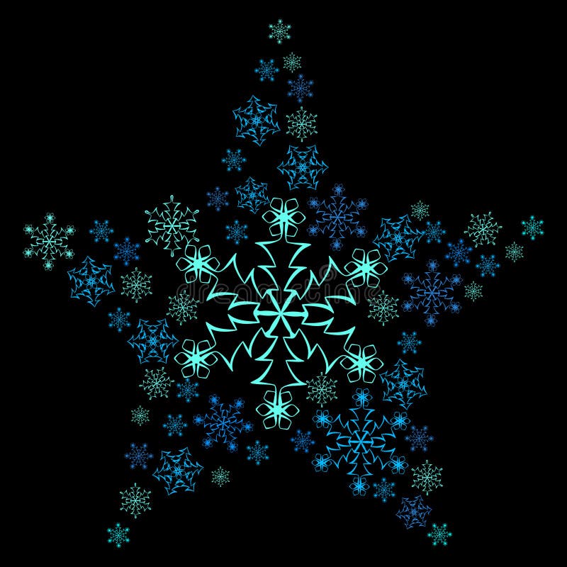 Snowflake star. stock illustration. Illustration of abstract - 38850722
