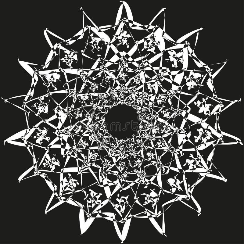 Snowflake Star Icon. Geometric Spiky Shape. Abstract Jagged Form ...