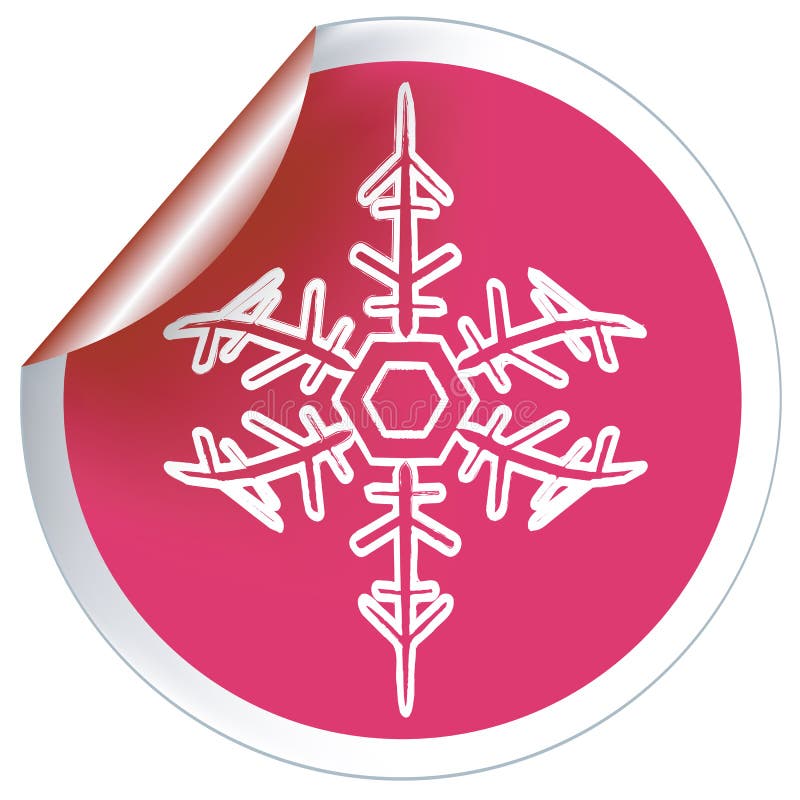 Snowflake sticker stock illustration. Illustration of holiday - 16818931