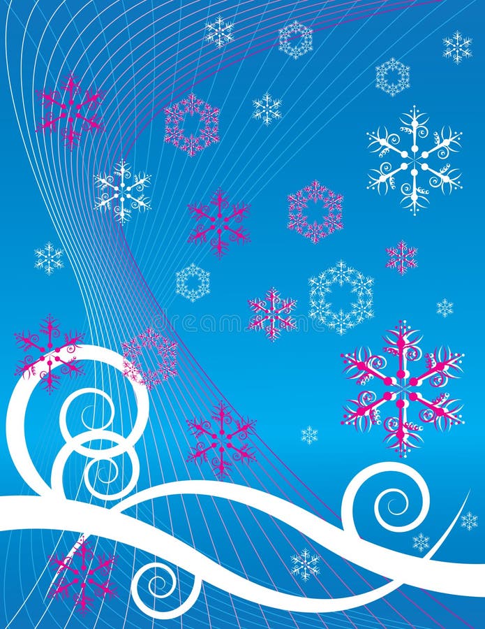 Snowflake Swirl Dance stock vector. Illustration of flourishes - 7427547