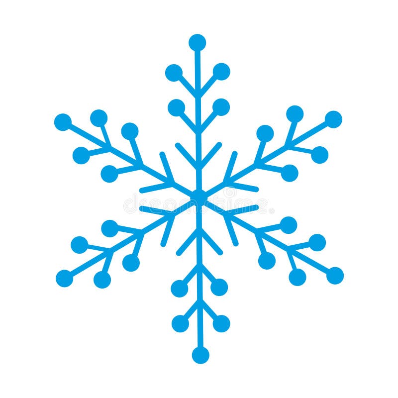 Snowflake Symbol Blue Silhouette Isolated on White Background Stock ...