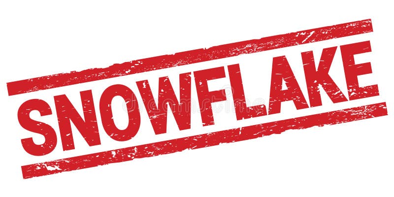 SNOWFLAKE Text on Red Rectangle Stamp Sign Stock Illustration ...