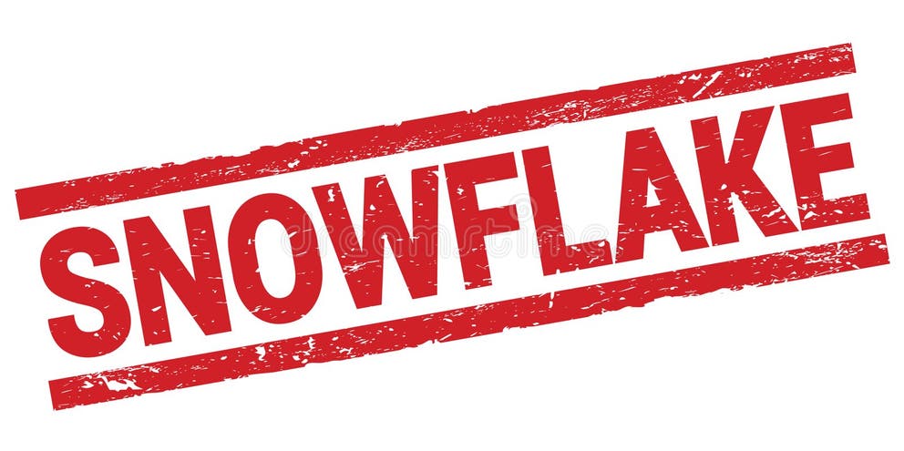 SNOWFLAKE Text on Red Rectangle Stamp Sign Stock Illustration ...