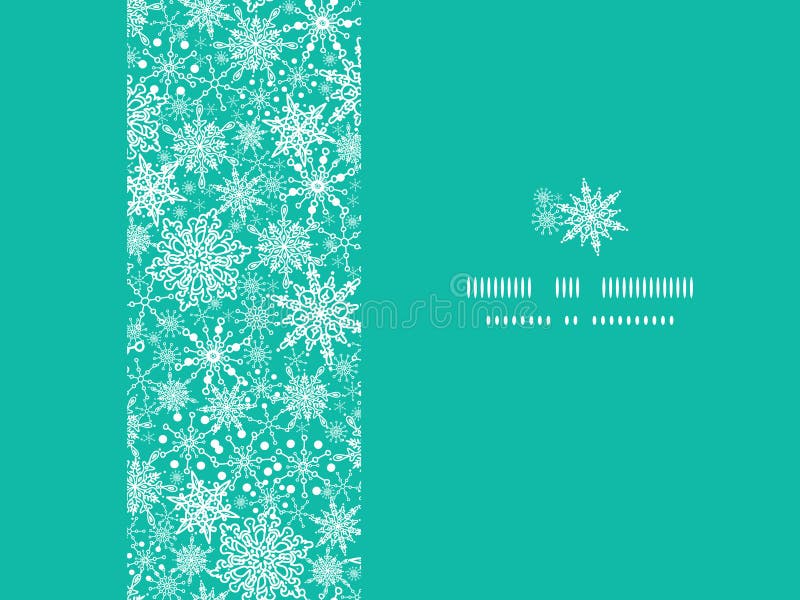 Snowflake Texture Horizontal Border Seamless Stock Vector ...