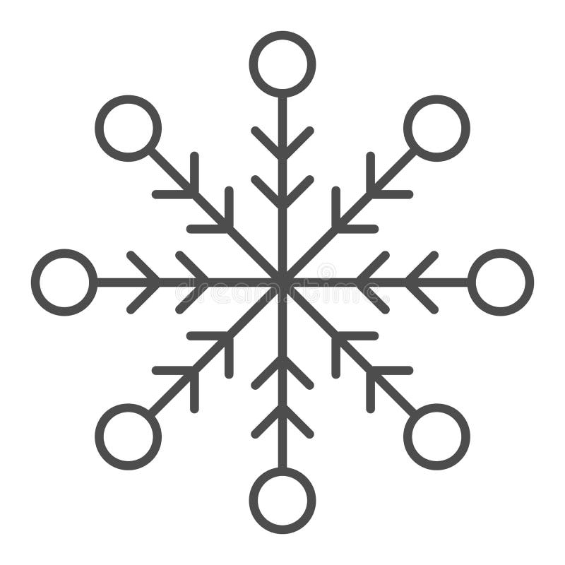 Snowflake Thin Line Icon. Frost Vector Illustration Isolated On White ...