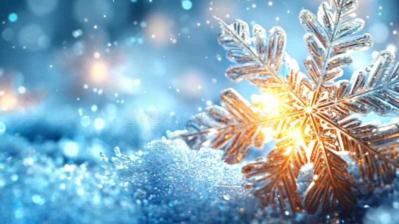 A Snowflake is on Top of the Snow Stock Footage - Video of snow ...